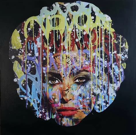 Pop Art Face 8 Wojtek Babski Acrylic Collage On Canvas In 2022
