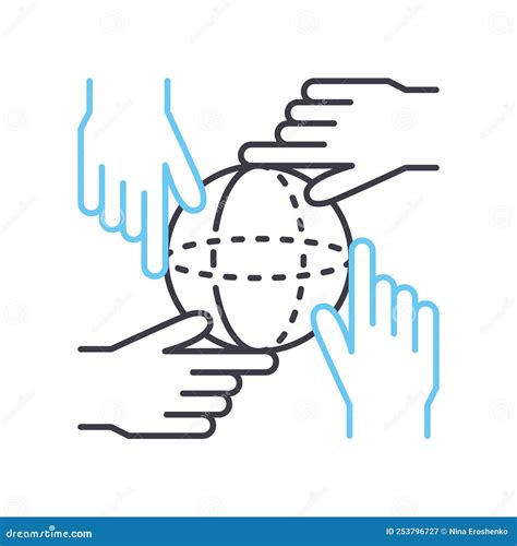 Data Science Team Line Icon Outline Symbol Vector Illustration