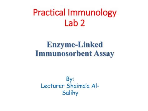 Enzyme Linked Immunosorbent Assaypptx