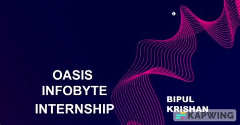 [video] bipul krishan on linkedin oasisinfobyte internship