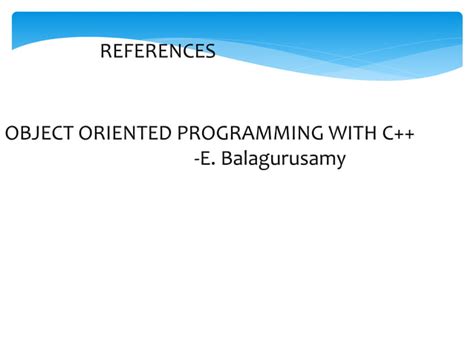 Principles Of Object Oriented Programming Pptx
