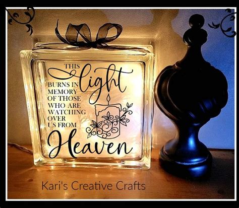 Memorial Glass Blocks Sympathy T Personalized Glass Block Custom