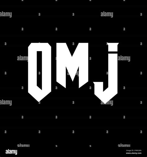 Omj Letter Logo Design For Technology Company Omj Logo Design Black And White Color Combination