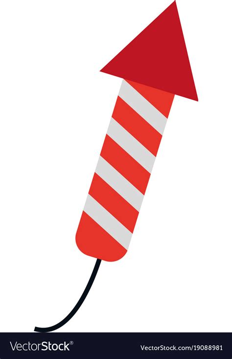 Firework Rocket Isolated Royalty Free Vector Image