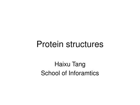 Ppt Protein Structures Powerpoint Presentation Free Download Id839292