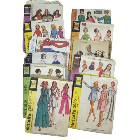 Vintage 1960s 70s Mccalls Sewing Pattern Bundle Made In The USA Set