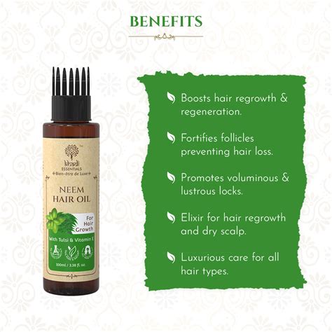 Neem Hair Growth Oil Neem Hair Oil For Hair Fall Control Khadi