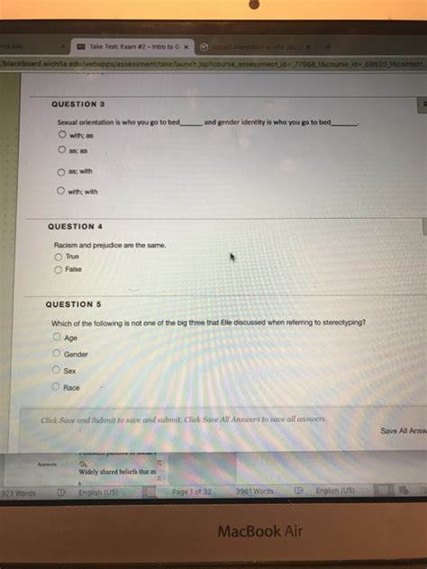 Solved X Take Test Exan 2 Intro To G G QUESTION 3 Sexual Chegg Com