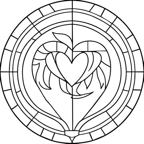 True Love Stained Glass Coloring Pages Stained Glass Coloring Pages For