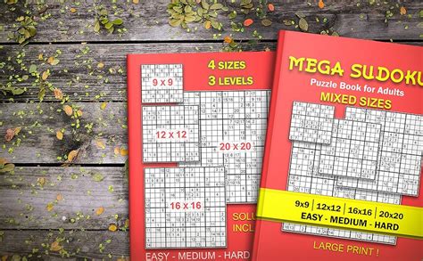 Mega Sudoku Mixed Sizes 400 Sudoku Puzzle Book For Adults 9x9