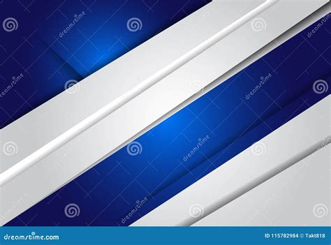 Blue Gradient Geometric Background Material Design Overlap Layer Stock
