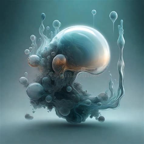 abstract shape fluid motion ai generated image stock illustration