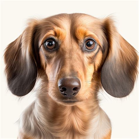 Perro Dachshund Aislado Sobre Fondo Blanco Ia Generativa Foto Premium