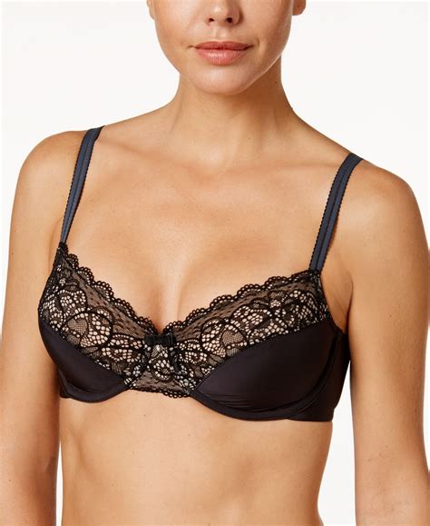 Bali Lace Desire Lace Panel Bra Df1002 Blackchampagne Shimmer