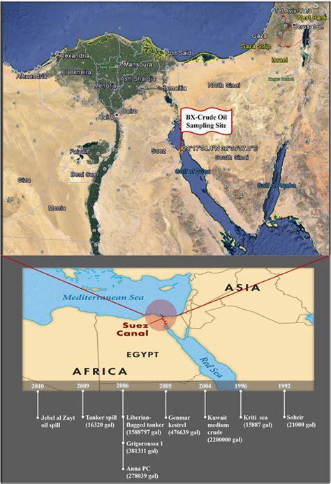 Suez Canal On A World Map