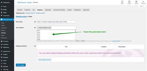 Woocommerce Shipping Based On Zip Codepostcodepostal Code