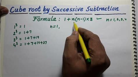 Find Cuberoot By Successive Subtraction Unique Method Youtube