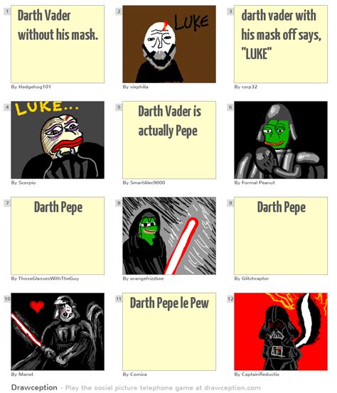 Darth Vader Without His Mask Drawception