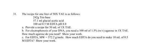 Tris Acetate Edta Buffer X Recipe Bryont Blog