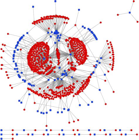 The Observed Organizational Problem Solving Network Blue Squares Are