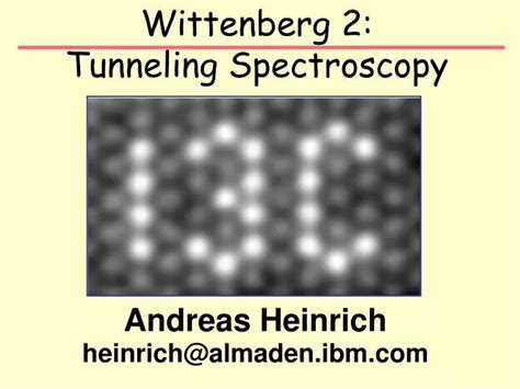 Ppt Wittenberg 2 Tunneling Spectroscopy Powerpoint Presentation Free Download Id 4706715