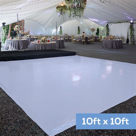 Premium Vinyl Dance Floor Wrap White 10ft X 10ft Dance Floor