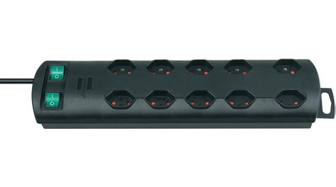 1153302120 Brennenstuhl Outlet Strip Primera Line 10x Ch Type J T13