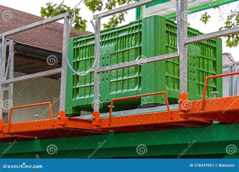 Fruit Picking Crate Platform Stock Image Image Of Structure Plastic