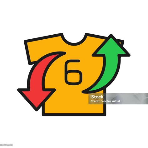 玩家替換圖示沒有箭頭向上和向下的襯衫簡單的說明輪廓樣式體育標誌向量圖形及更多制服圖片 制服 剪裁圖 商標 Istock