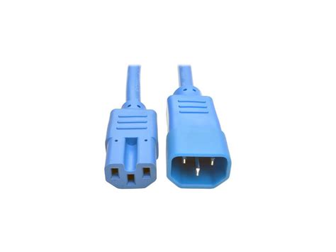 Tripp Lite Heavy Duty Computer Power Cord A AWG IEC C To IEC C Blue Ft