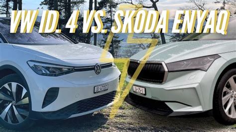 VW ID 4 VS SKODA ENYAQ LAQUELLE CHOISIR Comparaison complète Volkswagen Skoda Sports car