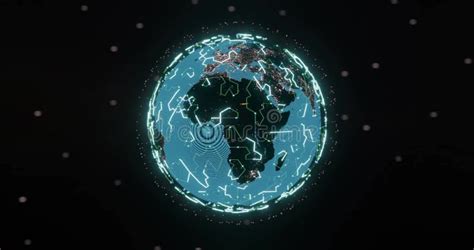 Animation Of Ai Data Processing Over Globe With Connections Stock