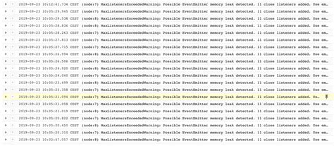 Maxlistenersexceededwarning Possible Eventemitter Memory Leak Detected