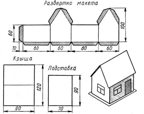 Макет дома распечатать
