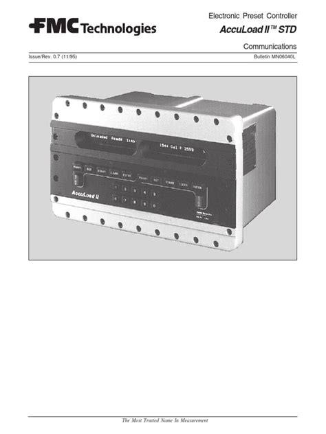 Accuload Comm Manual Pdf Binary Coded Decimal Code