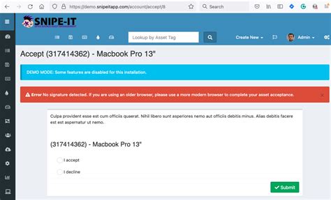 no signature detected error when accepting assets · issue 11443
