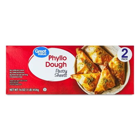 Great Value Phyllo Dough Pastry Sheets 9x14 Vegan 2 Pack