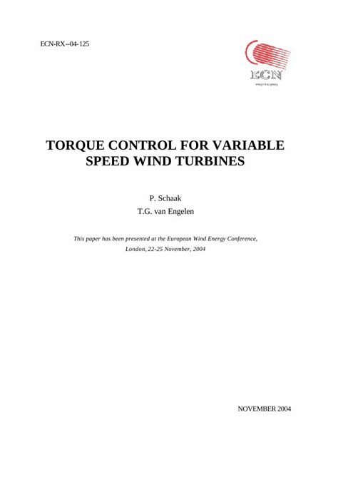 pdf torque control for variable speed wind · pdf filetorque control