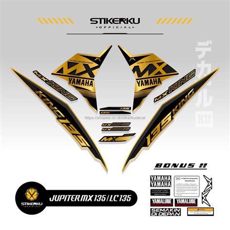 Jupiter MX 135 NEW EXCITER 135 LC 135 STRIPING STICKER STOCK