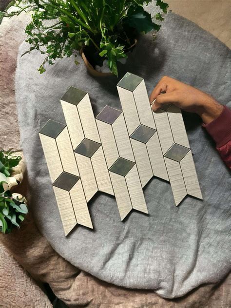 Silver Designer Self Adhesive Mosaic Tile Home Sajawat