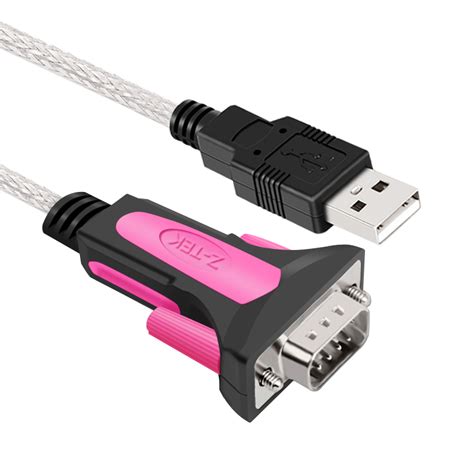 Z TEK力特USB转串口线RS232公头db9针com工业级转换器1 8米ZE533A 虎窝淘