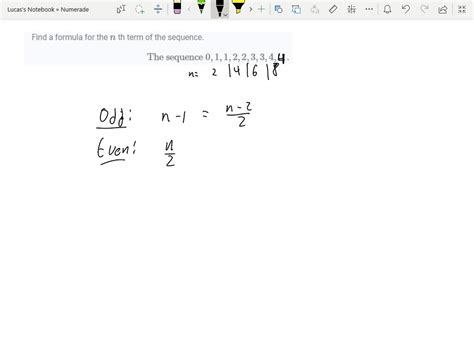solved find a formula for the n th term of the sequence the sequence 0