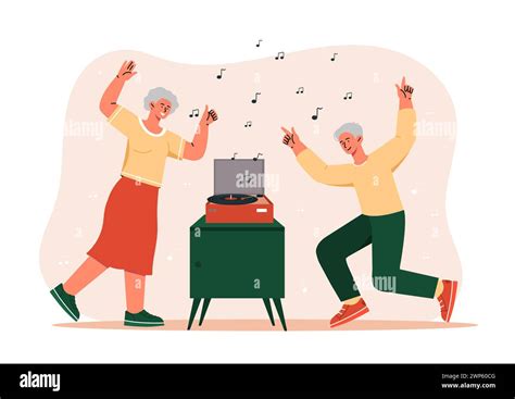 Old Couple Dance Vector Concept Stock Vector Image And Art Alamy