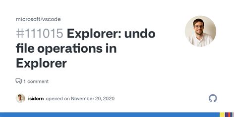 Explorer Undo File Operations In Explorer · Issue 111015 · Microsoftvscode · Github