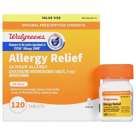 Walgreens 24 Hour Allergy Relief Tablets Walgreens