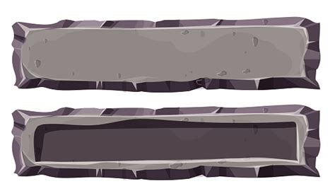set stone game menu panels textured ui frames interface template in