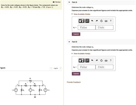 solved i review part a solve for the node voltages shown in the figure