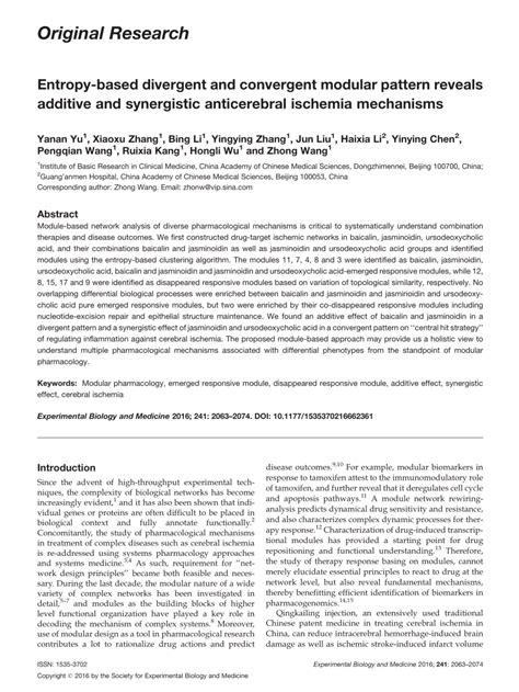 PDF Entropy Based Divergent And Convergent Modular Pattern Reveals