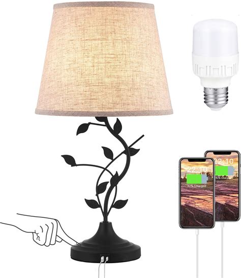 Kakanuo Touch Bedside Lamp For Bedroom With Usb C Port