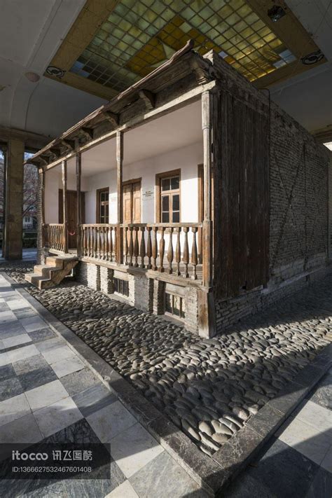 格鲁吉亚，传统建筑，建筑 讯飞图酷 正版图片素材库 让内容更有价值